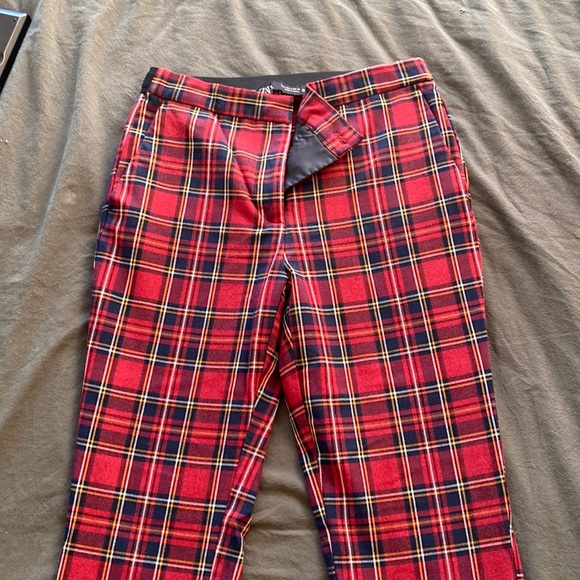 Zara | Pants & Jumpsuits | Zara Plaid High Waisted Pants | Poshmark
